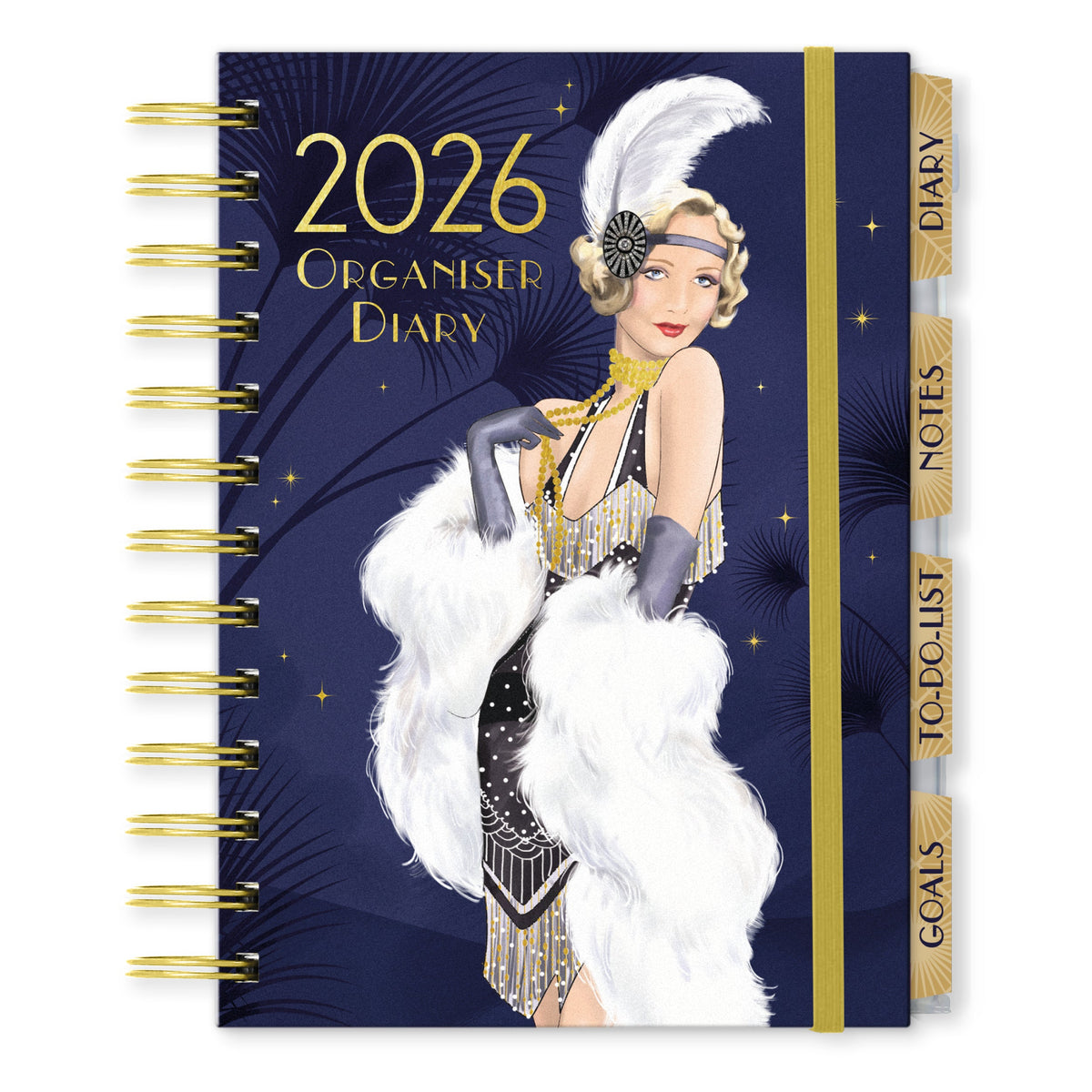 Claire Coxon Art Deco 2026 Organiser Diary – Hardback Weekly Planner ...
