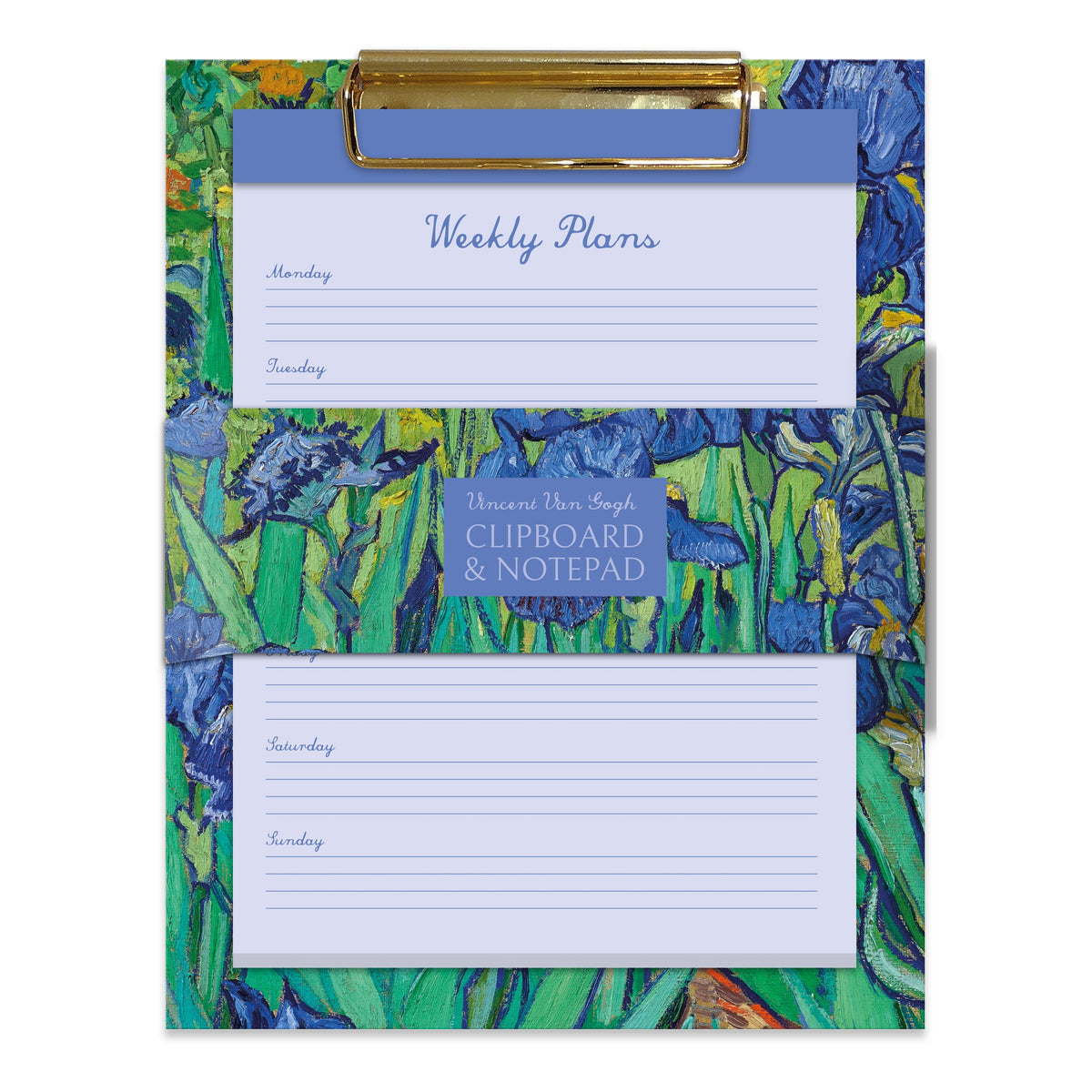 Van Gogh Irises Weekly Planner Clipboard & Notepad Set – Robert ...