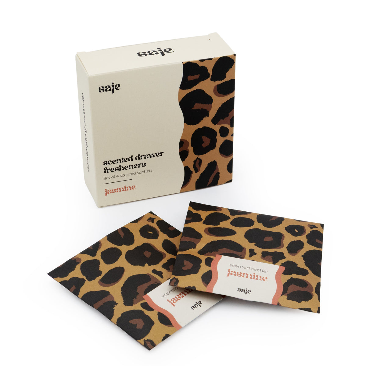 Saje Scented Sachet - Set of 4 Jasmine - Leopard Print Design – Robert ...