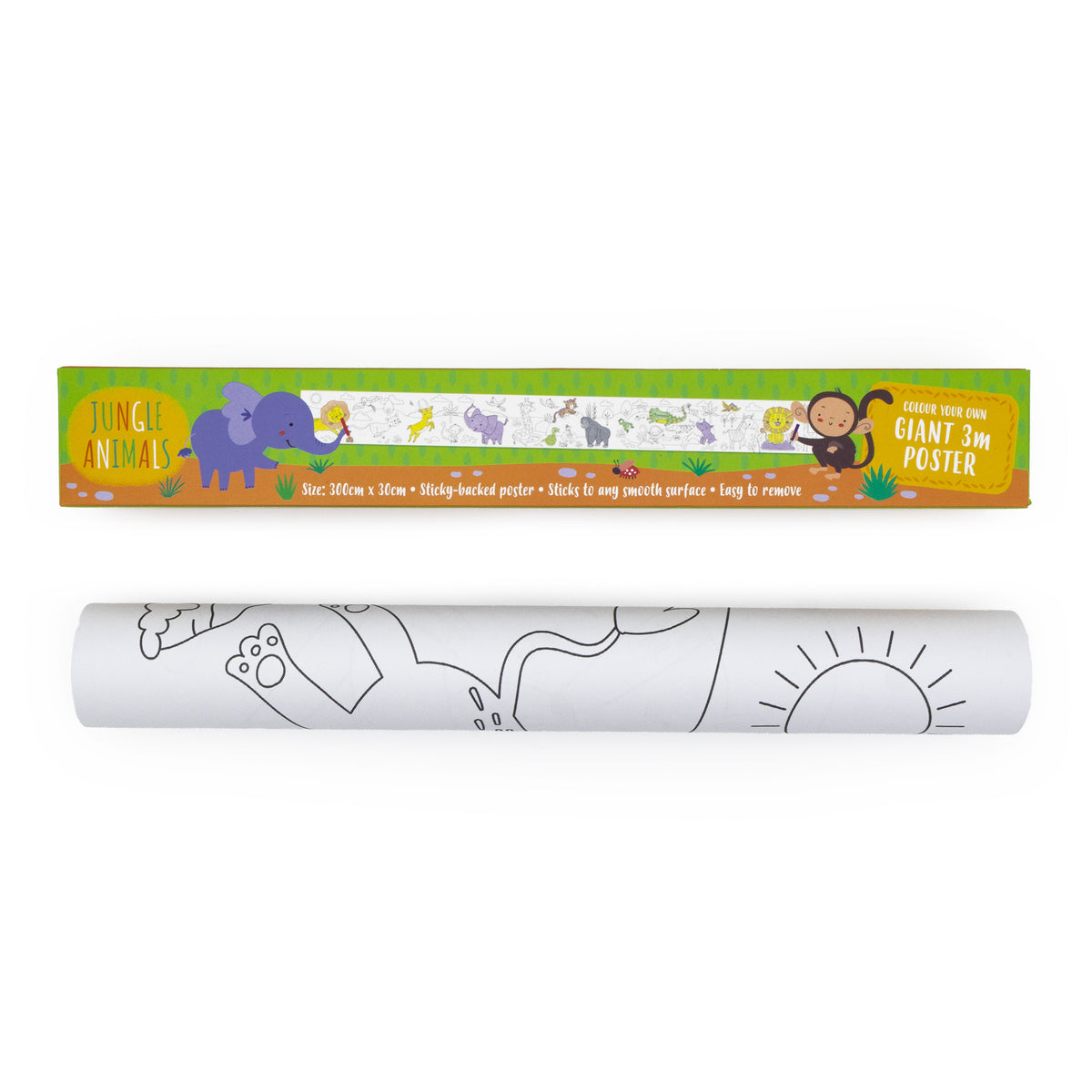 Colour Your Own 3m Jungle Animals Poster – Robert Frederick Trade