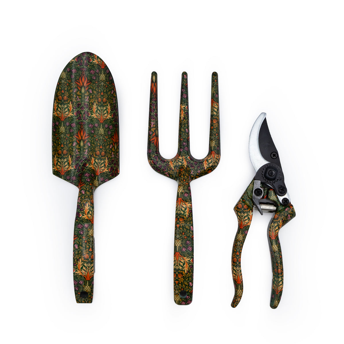 Orange Grove Fork, Trowel and Secateurs Garden Tool Set - William Morr ...