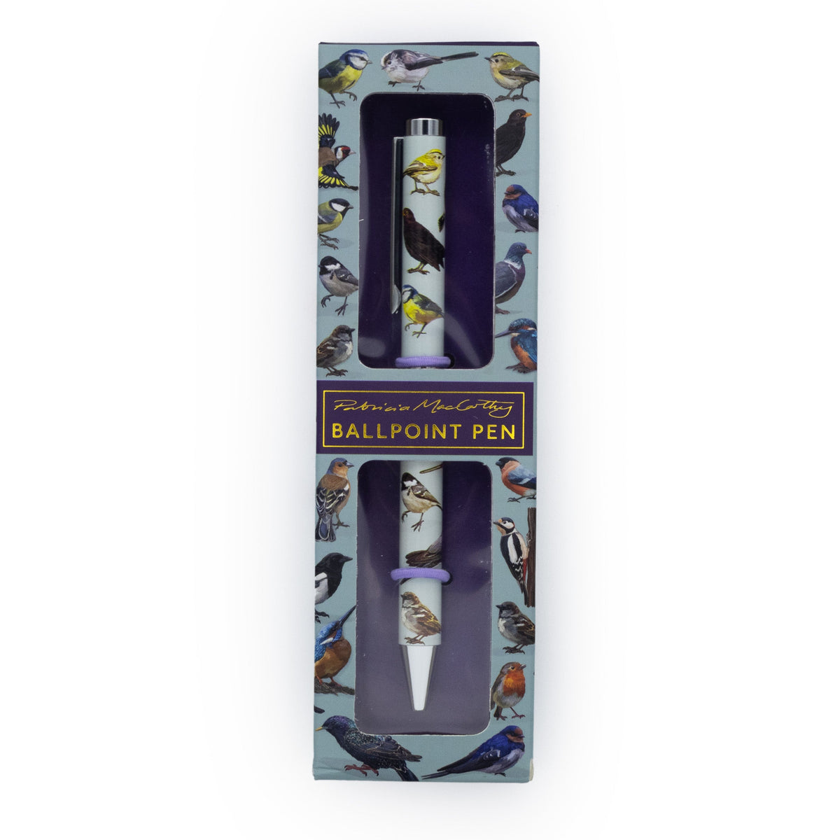 Birds Design Ballpoint Pen in Gift Box – Black Ink Twist Nib Pen ...